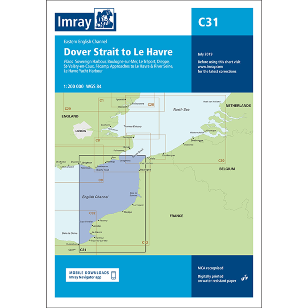 IMRAY CHART C31 Dover Strait to Le Havre