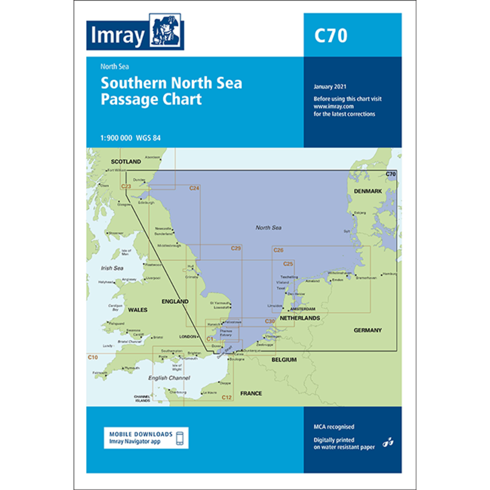 Chart C70 Southern North Sea Passage Chart