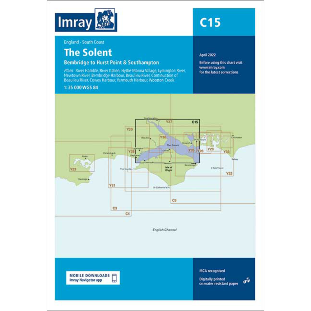 Chart C15 The Solent Bembridge to Hurst Point and Southampton