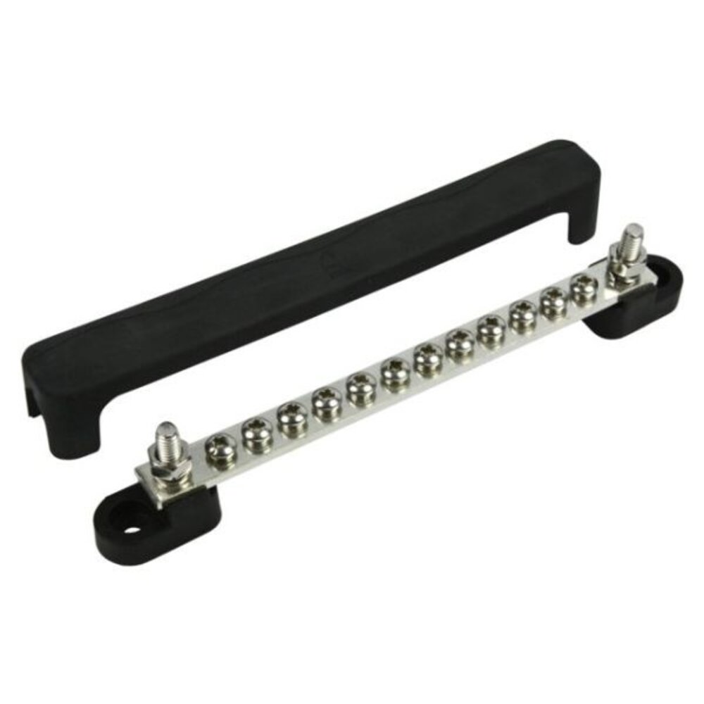 Busbar 12 terminals, 2 studs