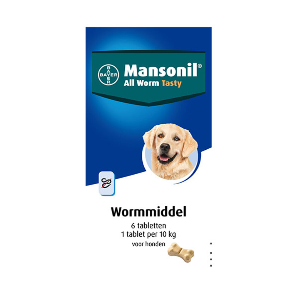 Mansonil Ontwormingstablet Tasty Hond - Agridiscounter