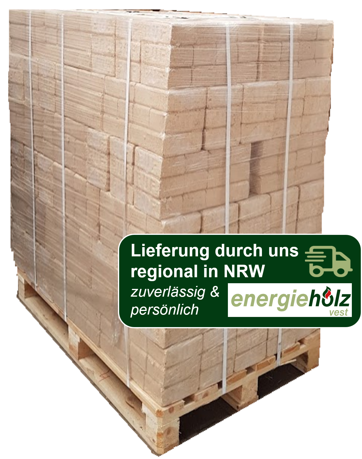 Hartholzbriketts Palette 960 Kg