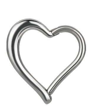 Surgical Steel Segment Ring Heart - Piercings Works