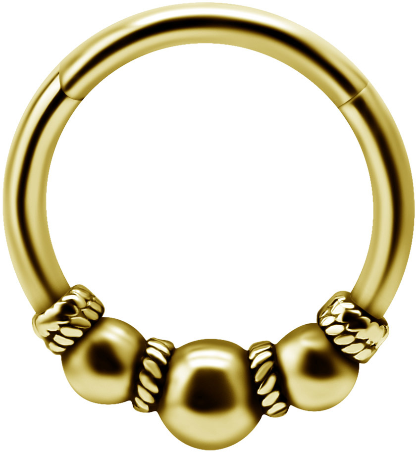 Chirurgisch Staal Click Ring - Tribal - Piercings Works