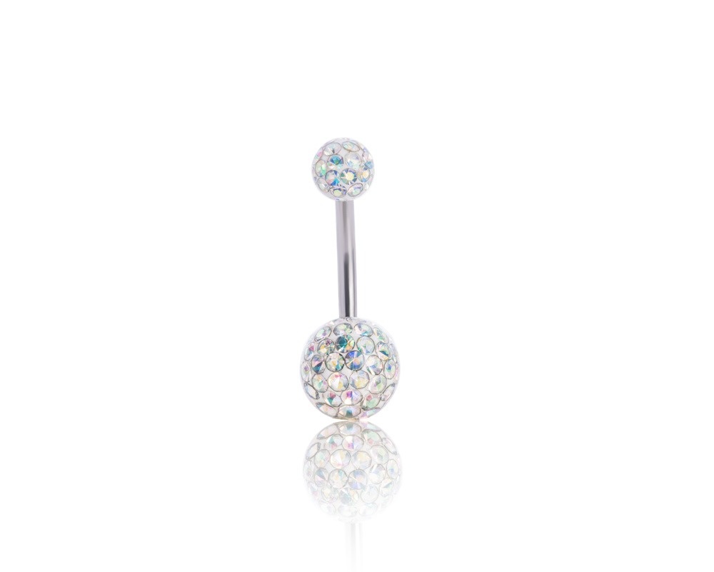 Navel Piercing enige echte met Aurora Premium Zirkonia - Piercings Works