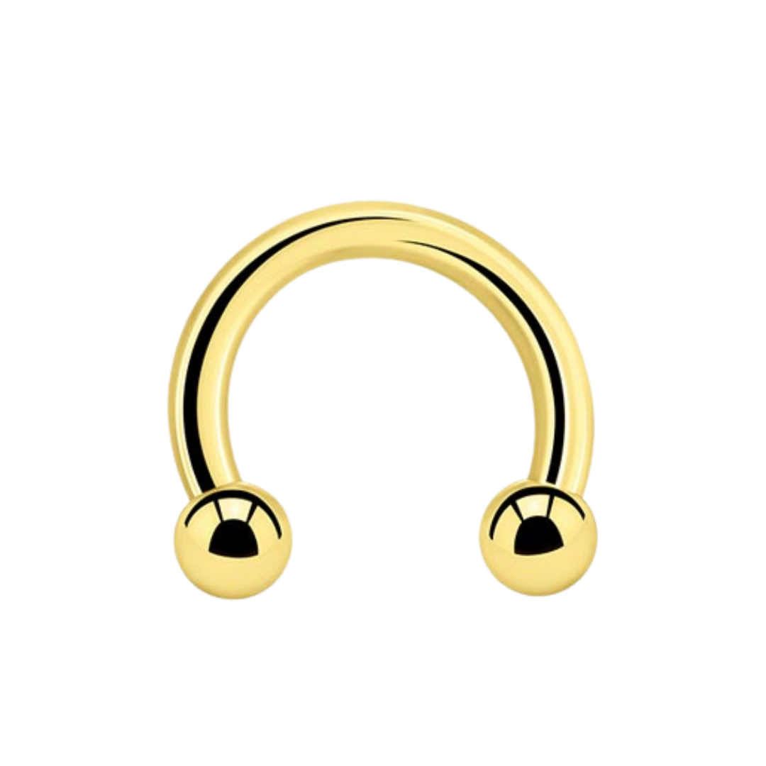 14 Karat Solid Gold Circular Barbell - Piercings Works