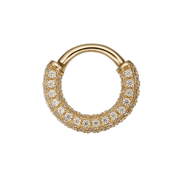 14Kt Solid Yellow Gold Piercing Ring - Piercings Works