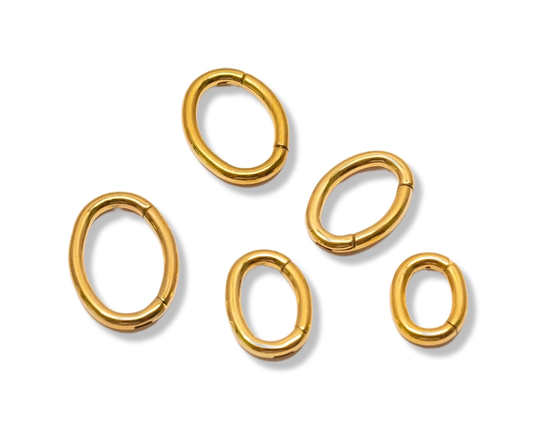 Elegante en Moderne Piercing Ring van Titanium - Seamless Click en Ova ...