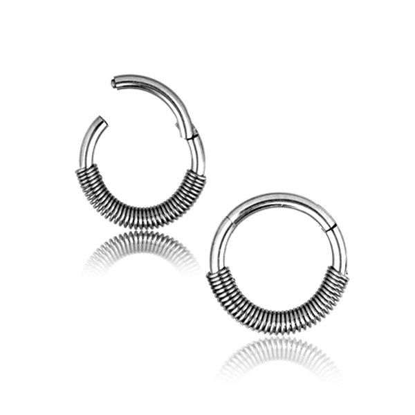 Hinged Segment Ear Piercing Ring - Spring - Piercings Works