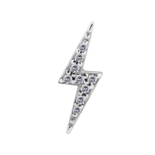 Ear Piercing - Premium Zirconia Lightning Bolt - Piercings Works