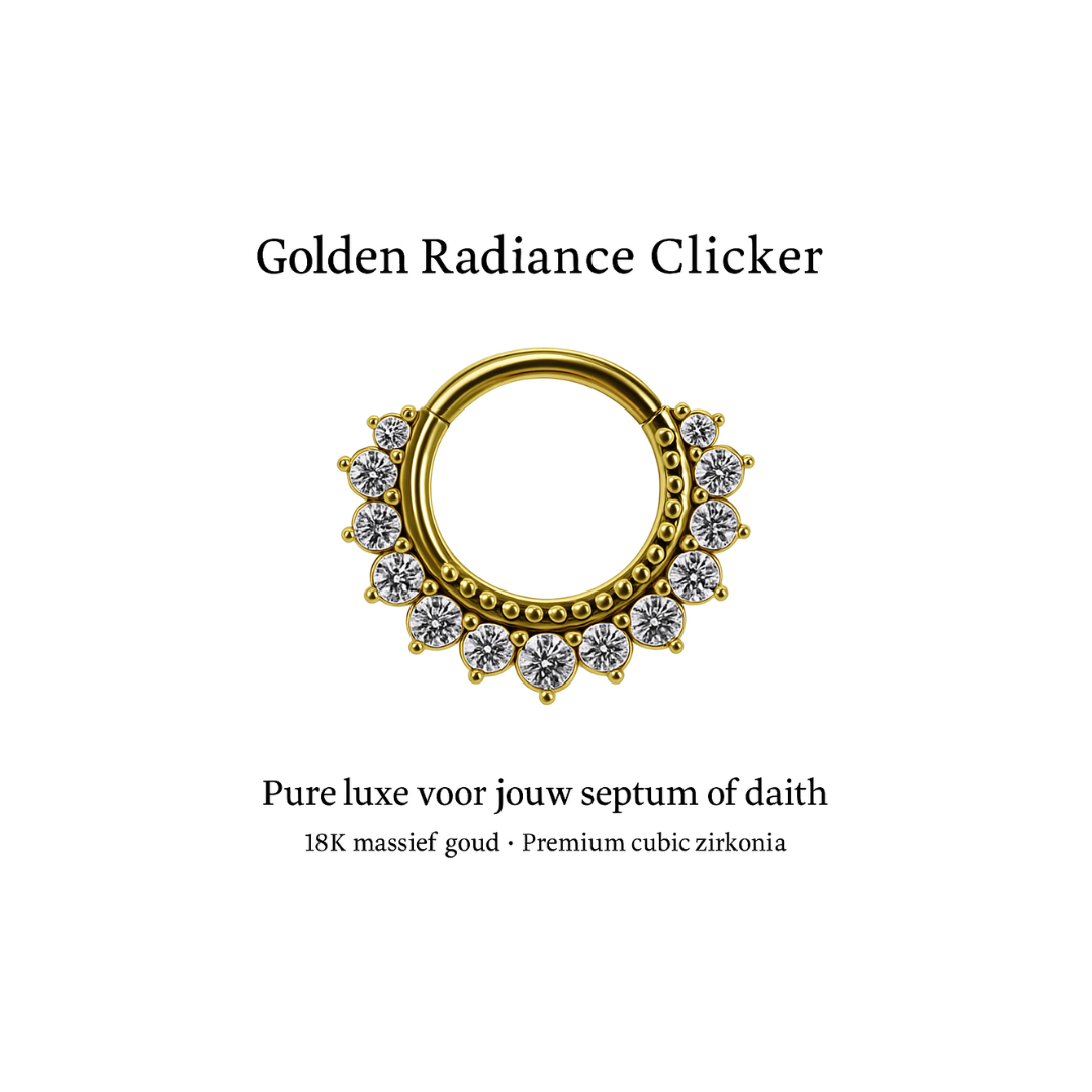 Golden Radiance Clicker – Pure luxe voor jouw septum of daith ...