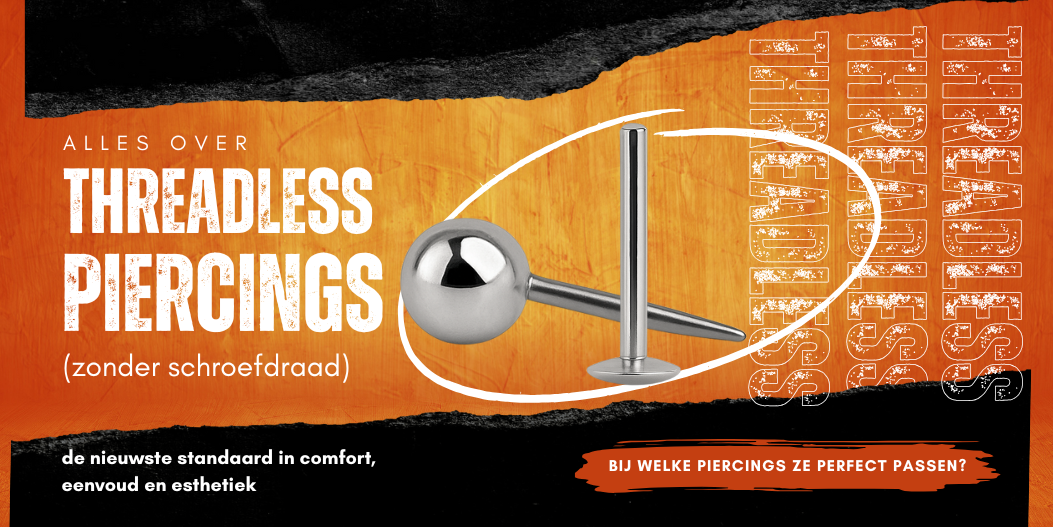 Alles over threadless piercings (zonder schroefdraad) - Piercings Works