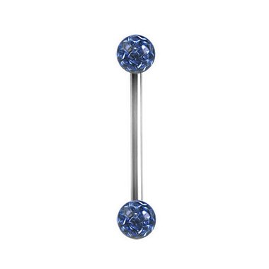 Surgical Steel Barbell Blue - Piercings Works