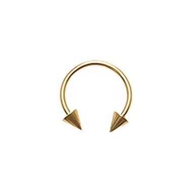 18K Gold Plated Circular Barbell Cones - Piercings Works