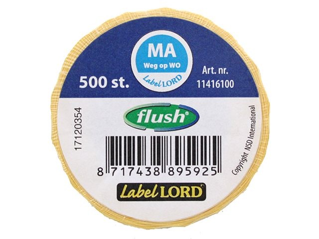 Flush Label Dinsdag (weg op donderdag) - Shopdepot