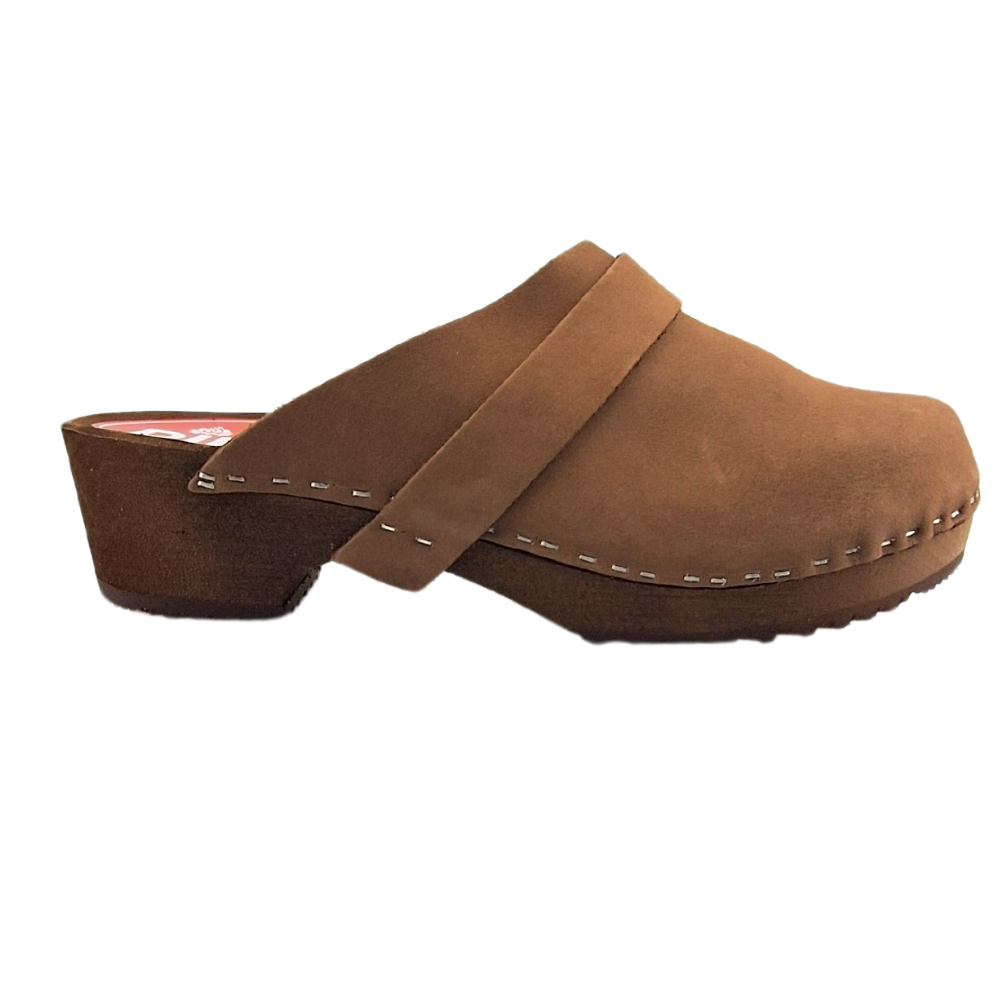 Dina Swedish clogs Classic brown with nubuck leather - DINA clogs - Our ...
