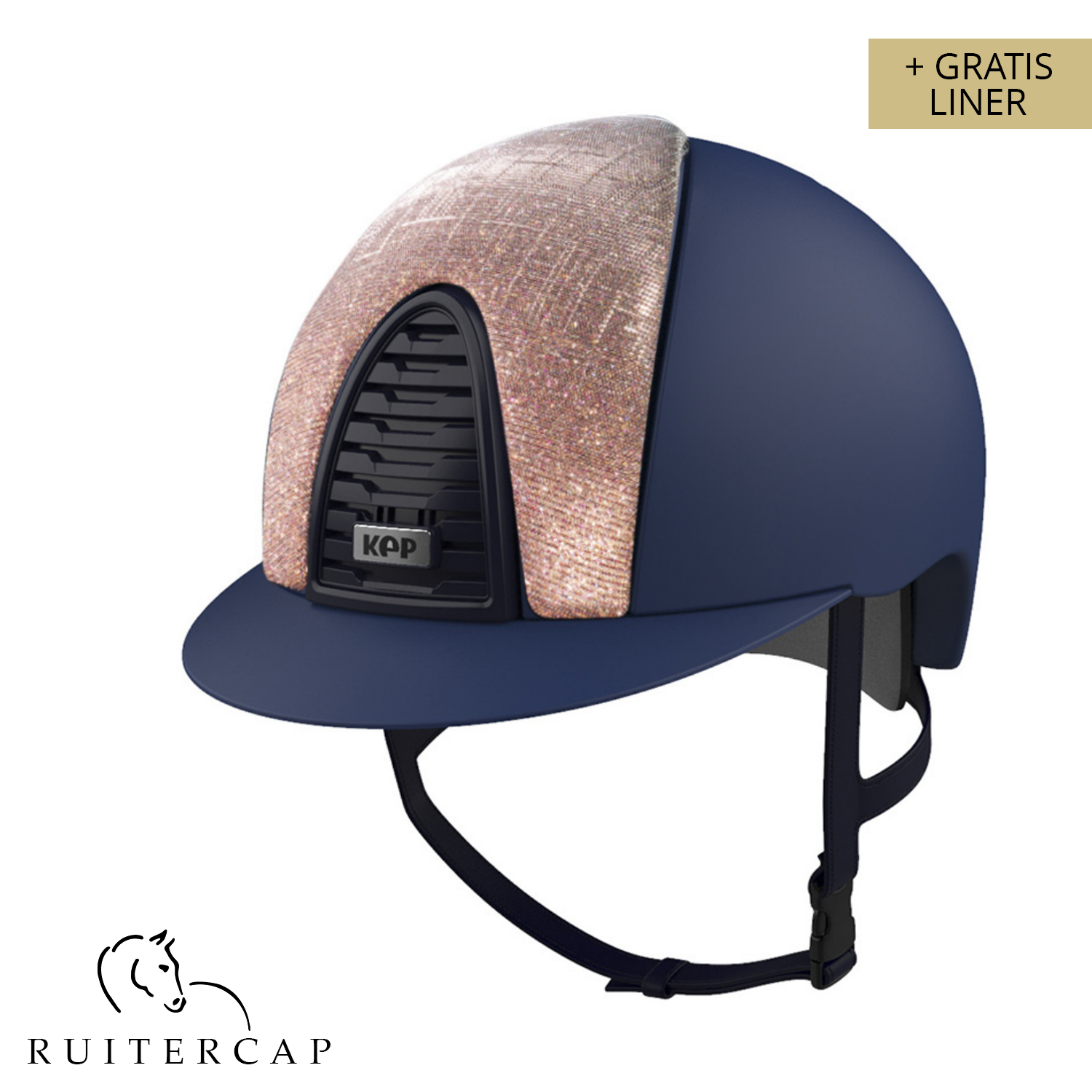 matt blue with galassia pink front - Ruitercap