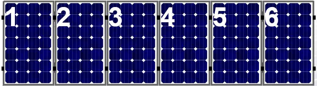 Clickfit EVO set rij van 6 panelen portrait aluminium - J en M zonnepanelen
