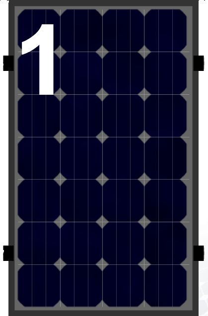 Clickfit EVO set rij van 1 paneel portrait Zwart - J en M zonnepanelen