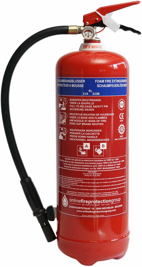 Acheter extincteur à mousse (AB) 6l ? Extincteurs à bas prix