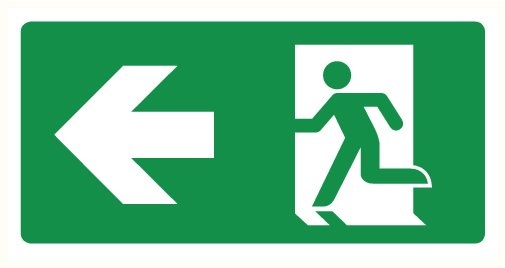 Buying a pictogram emergency exit left?