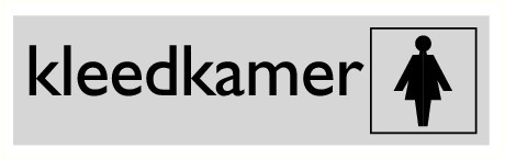 Pictogram tekst kleedkamer dames kopen?