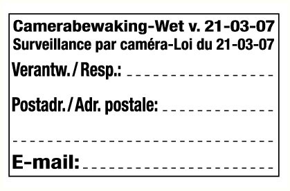 Buy Pictogram text camera surveillance indications