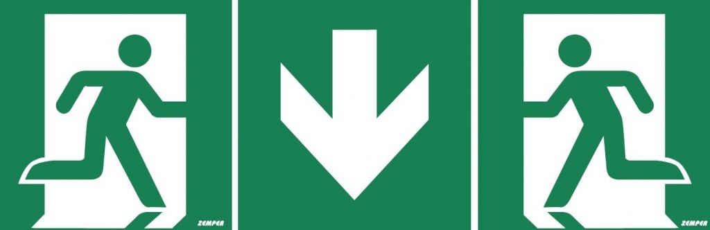 Zemper pictogram emergency exit modular