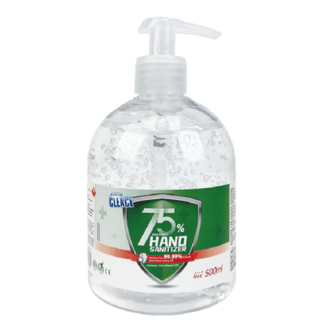 Hand alcohol gel 75% with pump 500ml