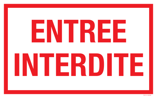 Pictogram tekst verboden toegang (Frans) kopen?