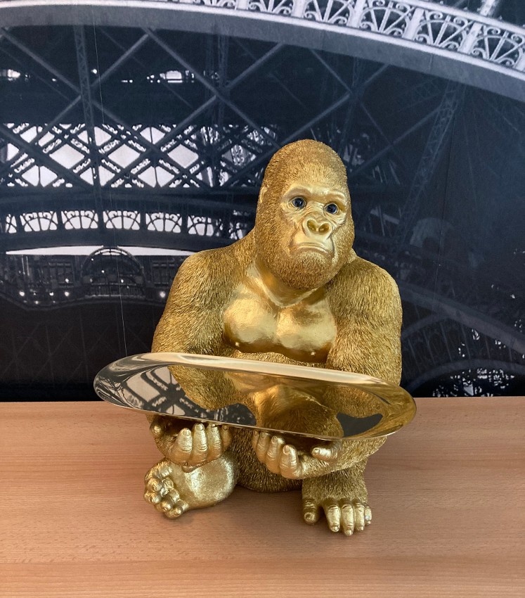 Statue Gorille Butler - doré - Kare Design - Axeswar Design
