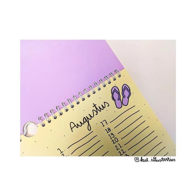 Birthday Calendar Pussy Kalender Kutillustraties Axeswar Design