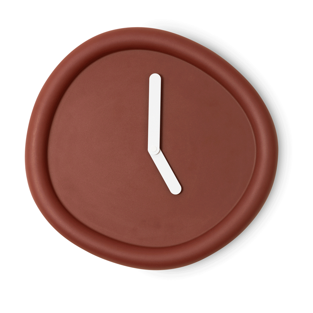 Horloge Murale Round Clock - rouge foncé - Werkwaardig - Axeswar Design