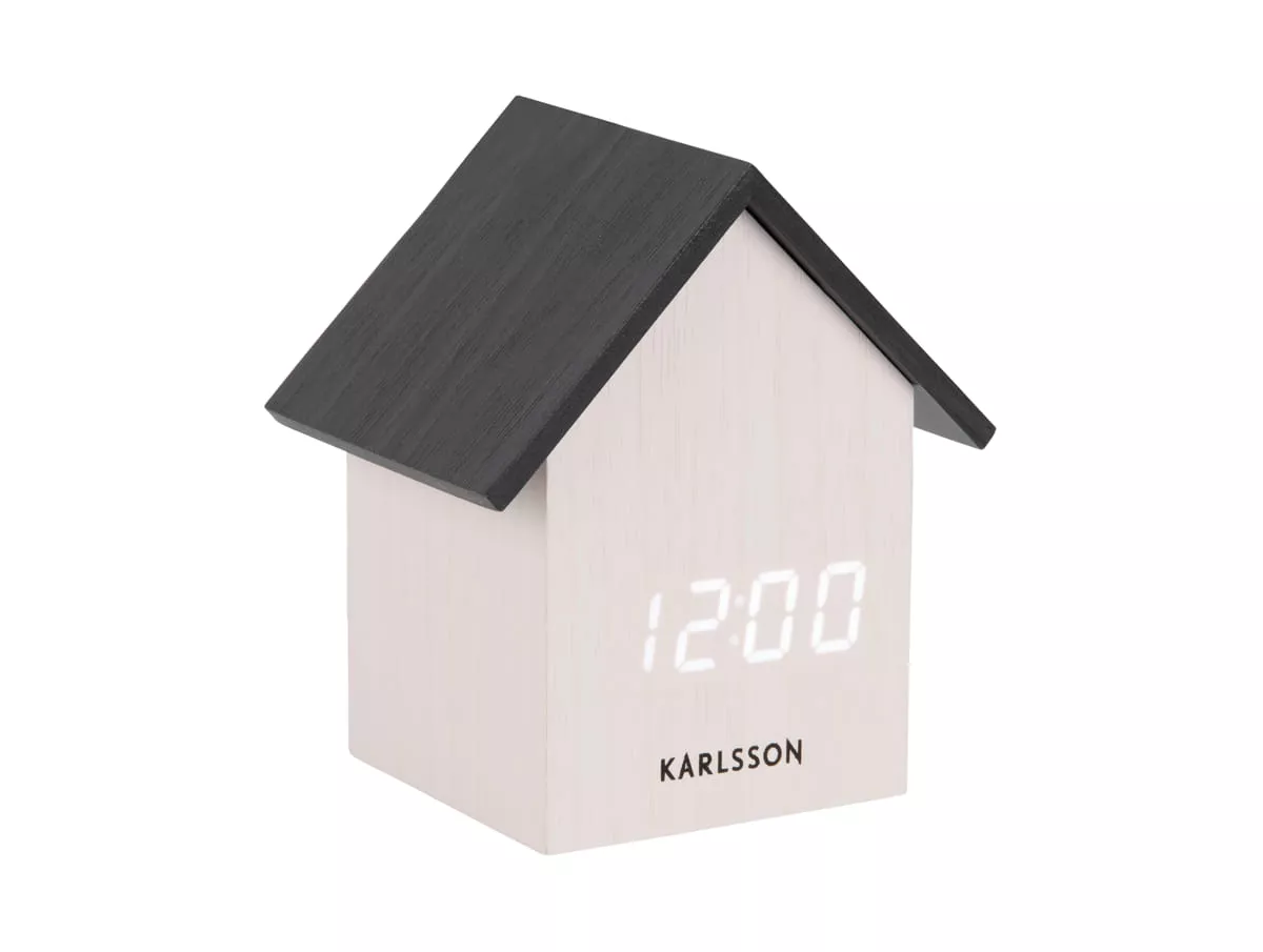 Réveil House - bois blanc - Karlsson - Axeswar Design