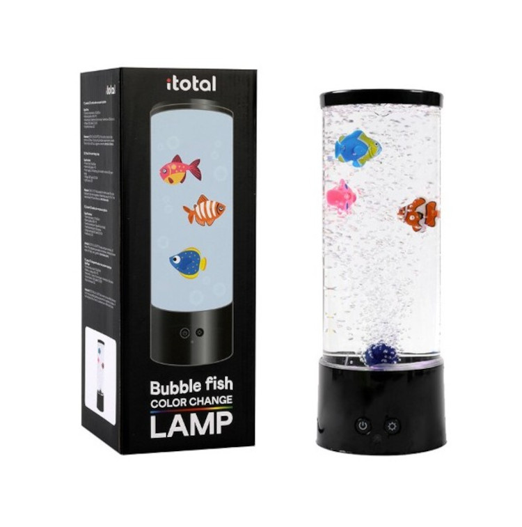 Lampe à Bulles avec Poisson - Mini Aquarium - changement de couleur - i ...