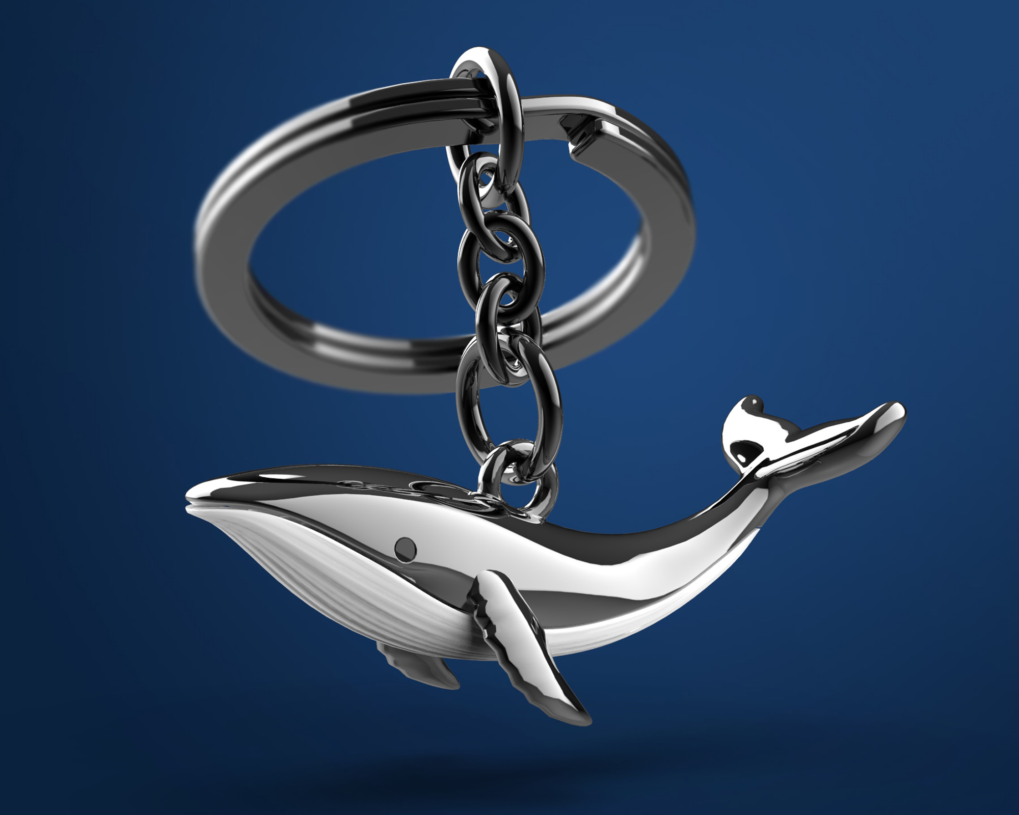 Keyring - Key Fob Whale - Metalmorphose - Axeswar Design
