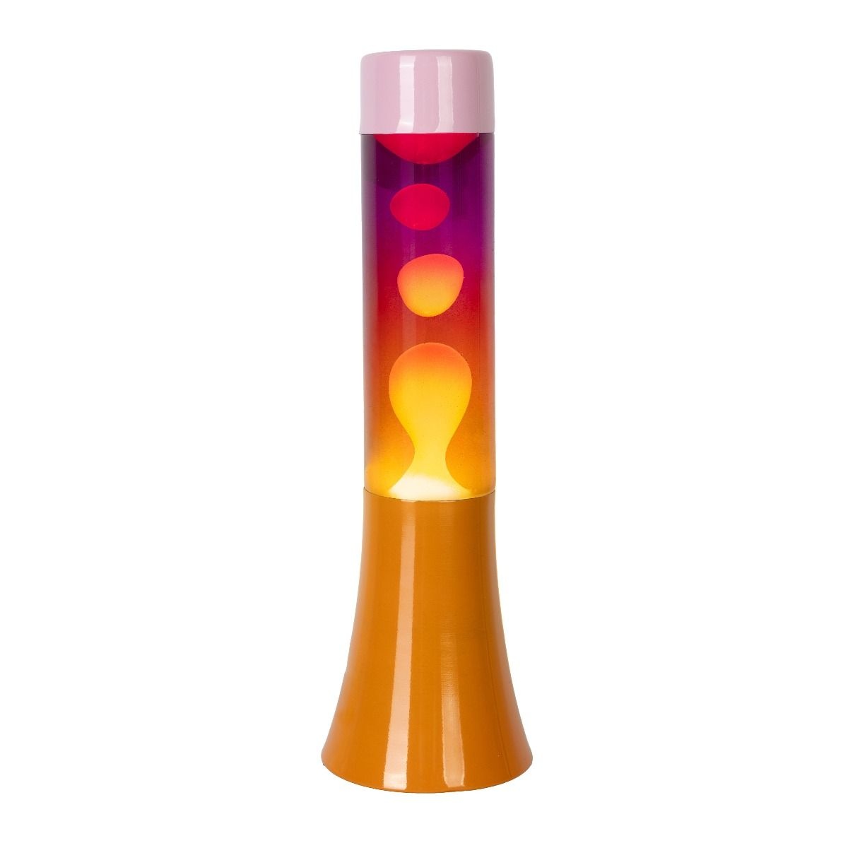 Mini Lava Lamp - pink gradient - orange base - Fisura - Axeswar Design