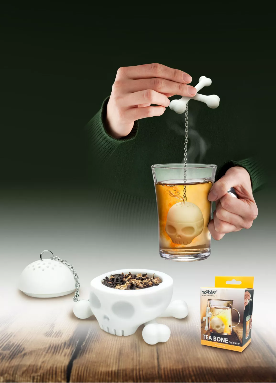 Infuseur à Thé Crâne - Hoobbe - Axeswar Design