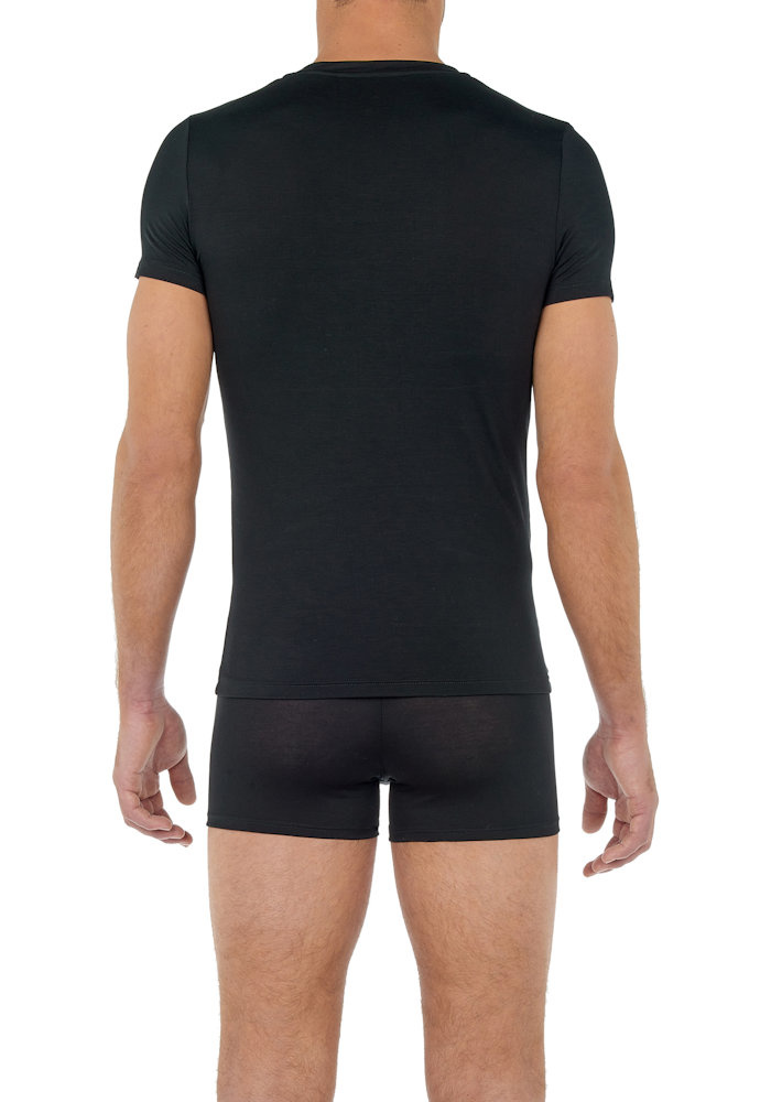 HOM Tencel Soft T-Shirt V-Neck Black - HOM-Shop.com