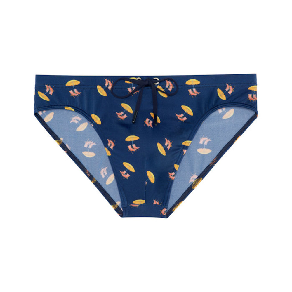 HOM Marcelo Swim Mini Briefs Navy-Print - HOM-Shop.com