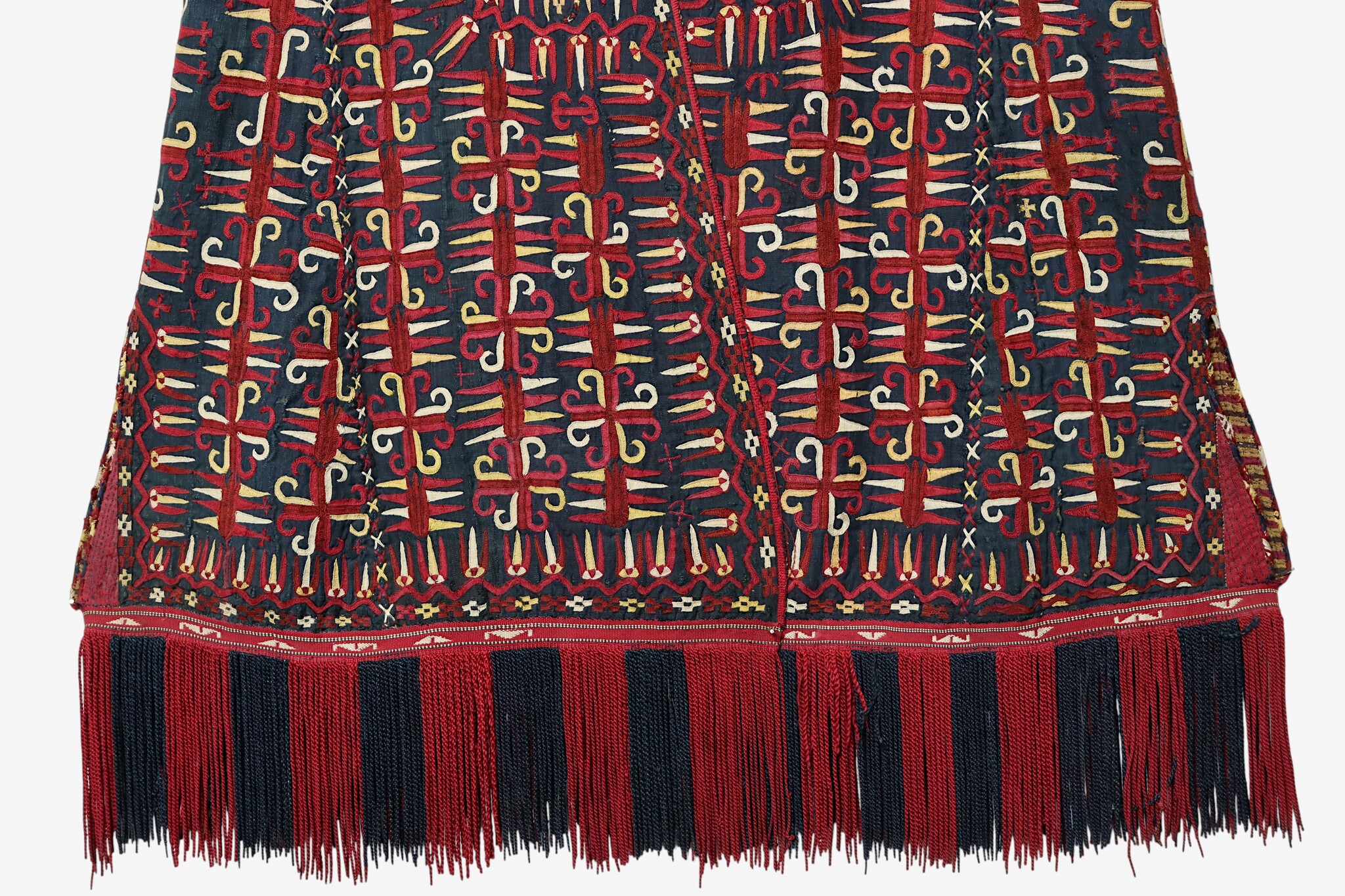 antique embroidered Woman’s Tekke Turkmen Mantle chyrpy robe Coat 19th ...