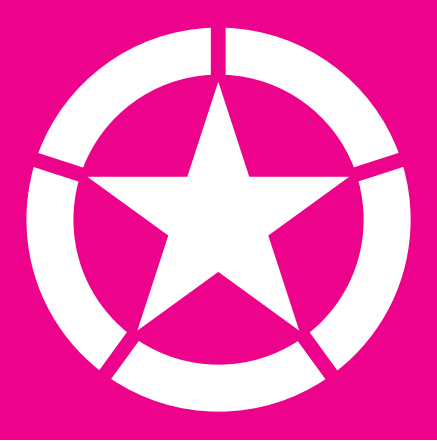 Invasion Star Stencil Various Sizes - Army Car Parts