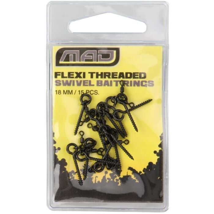 MAD flexi threaded swivel bait ring | 18 mm | 15 pcs - CV Fishing