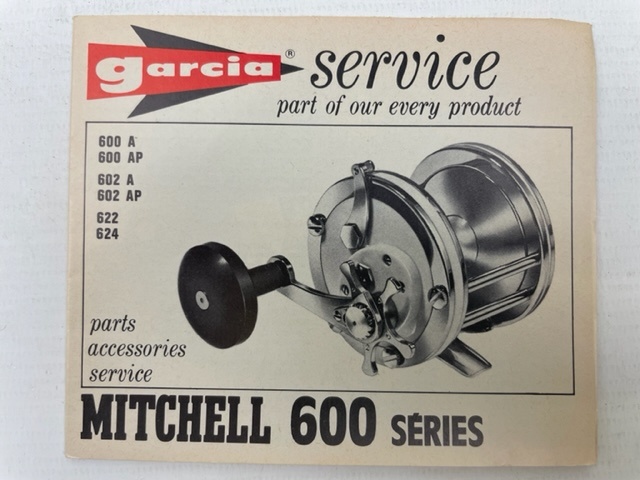 Garcia service boekje van Mitchell 600 series reel - CV Fishing