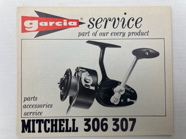 Garcia service boekje van Mitchell 306 307 molen - CV Fishing