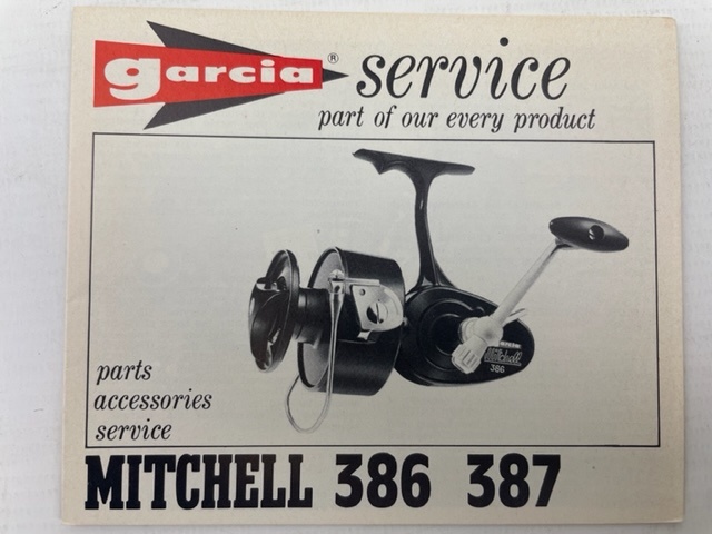 Garcia service boekje van Mitchell 386 387 molen - CV Fishing
