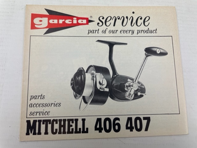 Garcia service boekje van Mitchell 406 407 spinning reel | manual - CV ...