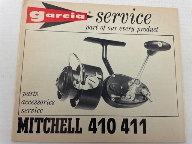 Garcia service boekje van Mitchell 410 411 molen - CV Fishing