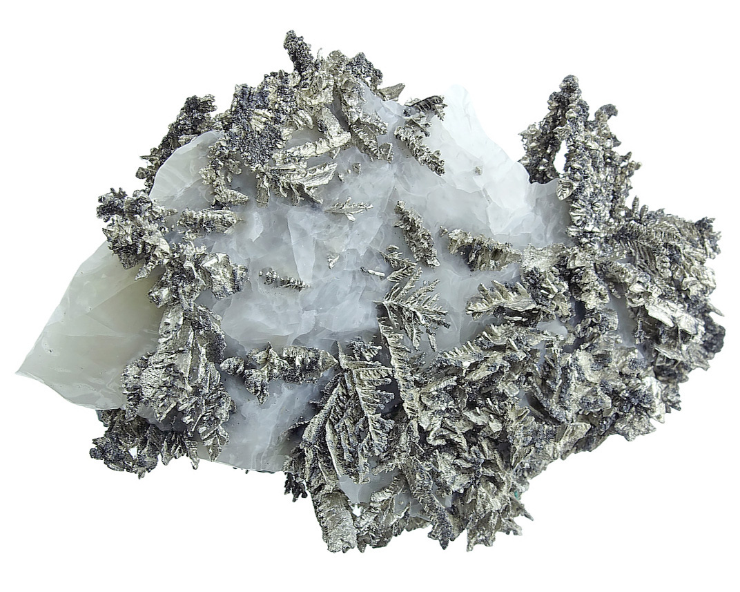 Native Silver Crystals from Morocco