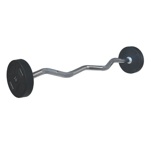 25kg PU EZ fixed barbell / Urethane EZ fixed barbell - Fitribution